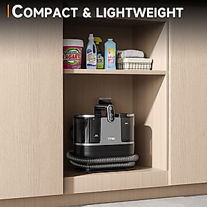 TAB Carpet Cleaner Machine, FastHeating Portable Upholstery Spot Cleaner Shampooer Machine, 14KPa Stain Remover Deep Cleaner for Pets,Stairs,Car Seat and Couch, Self-Cleaning, 140℉ Heat Wash, R6