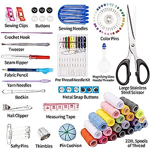 TALERLUV Needle and Thread Sewing Kit for Adults, Basic Hand Sewing Starter Set for Beginner, Travel, Small Fixes and Emergency Repairs, DIY Sewing Tools Supplies