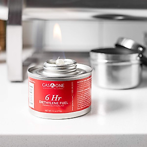 GASONE Gas One 1 pc-6 Hr Cooking Wick Liquid Safe Fuel for Chafing Dish, RED