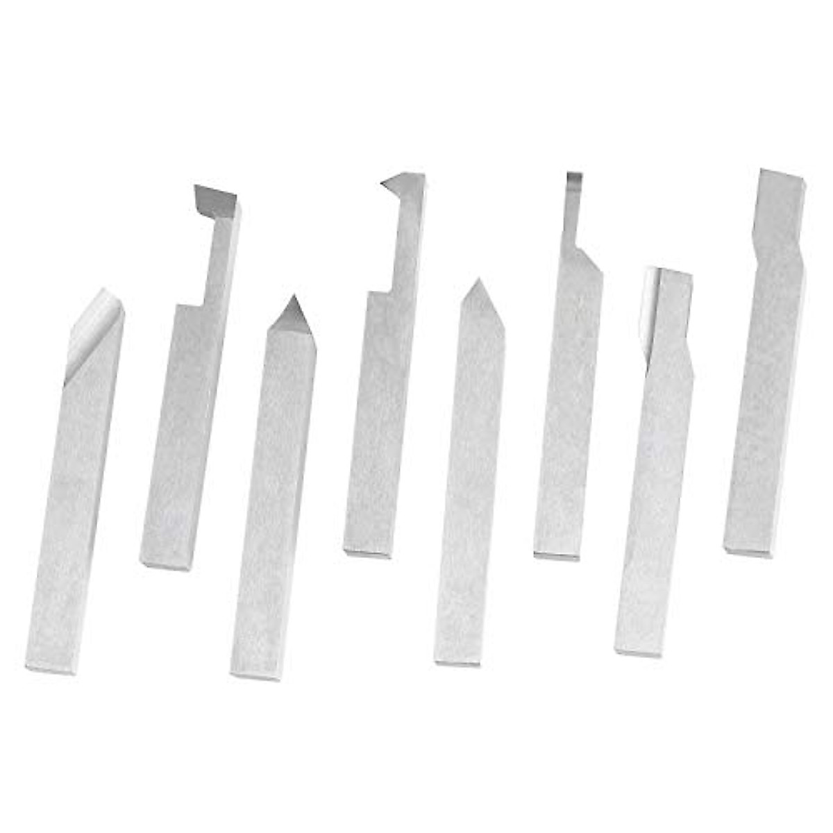 Accusize Industrial Tools 3/8'' 8 Pc Hss Tool Bit Set, Pre-Ground for Turning and Facing Work, 2662-2003