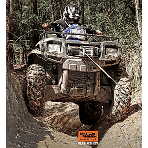 Mile Marker 77-50105BW PE2.5 ATV UTV Side by Side Electric Winch with 3/16” x 42’ Steel Cable - 2500 Pound Capacity - Fully Sealed, Submersible, Water, Mud & Snow Proof