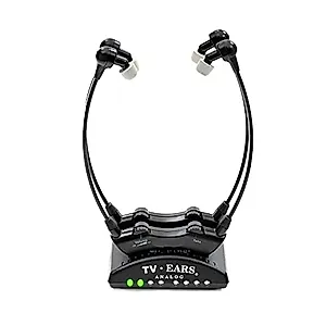 TV Ears Analog Only Dual Original Wireless Headset System: TV Hearing Aid Devices, Hearing Assistance, TV Listening Headphones for Seniors and Hard of Hearing, Voice Clarifying, Dr Recommended-70443