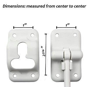 Leisure Coachworks 2-Pack White RV T-Style Door Holder Catch 4" 2 Pack for Latch Holder Camper Trailer Cargo Hatch (White, 4" 2-Pack)