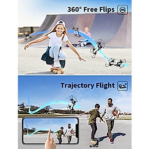Drones with Camera for Adults/Kids/Beginners - FPV Drone with Camera 1080P Live Video Drones for Kids with 1 Key Fly/Land/Return Design Drones for Adults with 360° Flip/Custom Path/164fts Range RC Drone with Voice/Gesture/Gravity Control Gift Ideas