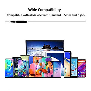 Wired Earbuds Noise Isolating In-Ear Headphones Earphones with Mic Volume Control 3.5mm Plug for Sports Workout Compatible with Cell Phones Android Samsung Galaxy Moto Tablets Laptops Computer (Black)