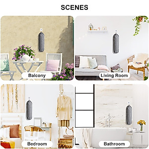 2 Pcs Plastic Bag Holder, JIMSUMM Wall Mount Plastic Bag Organizer, Washable Large Grocery Bag Storage Dispenser, Shopping Bags Carrier for Home Kitchen Travelling, 22x9 in shopping bag carrier (Gray)