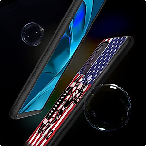 Personalized Football Player Name Number America Flag Design Rubber Cover Phone Case for Samsung Galaxy A16/A15/A25/A14/A54/A53 5G/A03S/A02S/A10E/A12/A13/A32/A33/A42/A51/A52/A71 Custom Football Phone Case