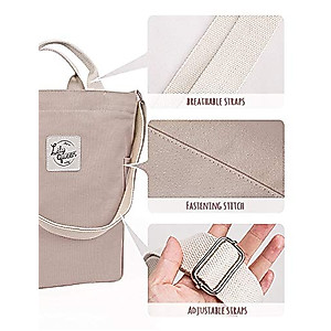 Lily queen Women Canvas Tote Handbags Casual Hobo Shoulder Bag Crossbody (Taupe Grey)