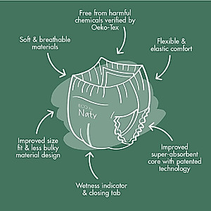 Eco by Naty Pull Ups - Hypoallergenic and Chemical-Free Training Pants, Highly Absorbent and Eco Friendly Pull Ups for Boys and Girls - Size (5) 3T-4T (26-40 lbs) – 80 Count