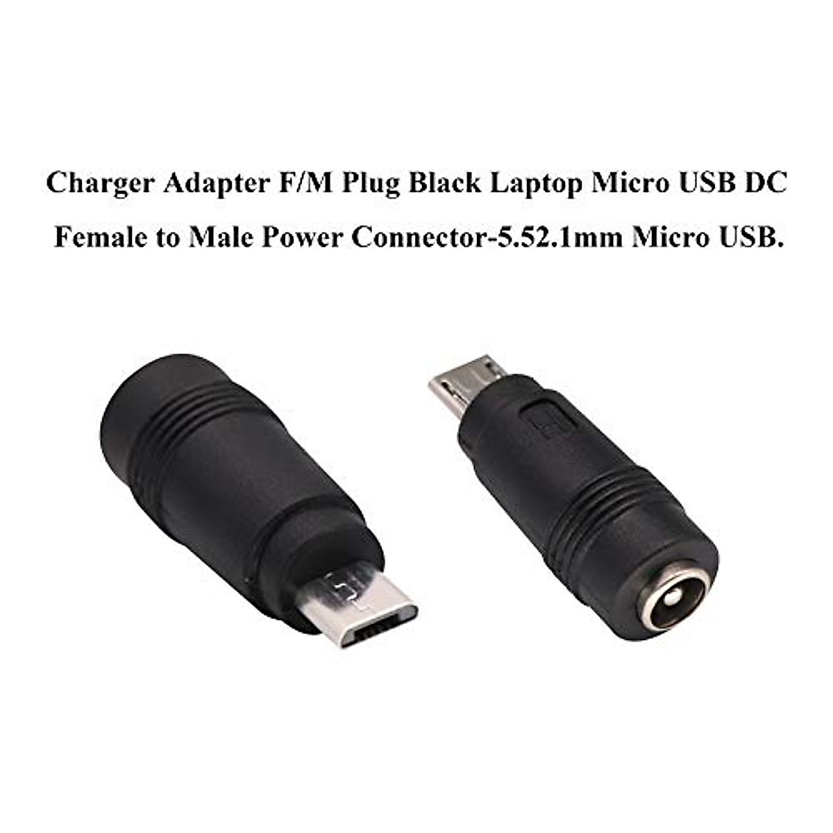 AAOTOKK Micro DC Power Adapter DC5.5x2.1mm to Micro USB 5V DC Power Supply Charging Cables Connector for Cellphone, Tablet,MP3 and Micro USB Device.(2Pack-Micro)