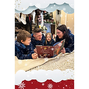 Mad Dog Wearable Fleece Blanket Hoodie, Christmas Matching Family Sets with Long Sleeves for Adults Girls & Boys Xmas Poncho, Kids, Blue Print, 8-13 Years