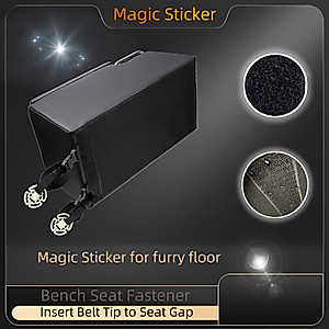 Center Console Armrest Organizer with Wireless Charging Phone Holder & Cup Holders for Car & Minivan & Van Truck Floor Cab Back Bench Seat Storage Box - Black