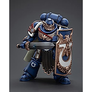 Pipigirl JoyToy Warhammer 40K Space Marine Genuine License 1/18 Soldier, Ultramarines Victrix Guard, 4.88 inch Models Space Marines Action Figures Kits (Victrix Guard)