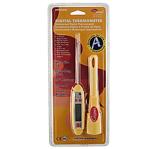 Cooper-Atkins DPP800W MAX Digital Thermometer with Long Probe, Long Probe Thermometer (Waterproof Thermometer, Auto Shutoff, Temperature Memory),Yellow