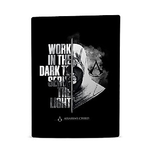 Head Case Designs Officially Licensed Assassin's Creed Half Legacy Typography Vinyl Faceplate Sticker Gaming Skin Case Cover Compatible with Sony Playstation 5 PS5 Disc Edition Console