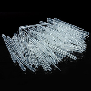 0.2 ml Transfer Pipettes Plastic Disposable Liquids Essential Oils Pipettors Makeup Tools, 300 Pieces