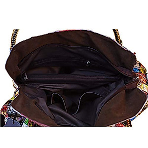 Segater® Women’s Multicolor Big Boston Bag Genuine Leather RANDOM Colorful Patchwork Large Tote Handbag Hobo Large Capacity Crossbody Bag Big Hobo Purse