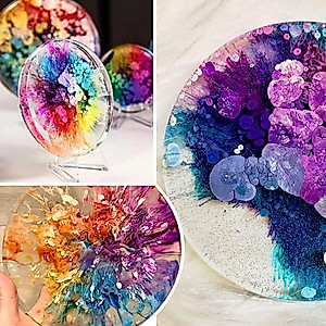 Alcohol Ink Set - 15 Colors High Concentrated Alcohol-Based Ink, Concentrated Epoxy Resin Paint Colour Dye for Resin Petri Dish, Painting, Coaster, Tumbler Cup, Ceramic, Glass, Metal etc. (10ml Each)