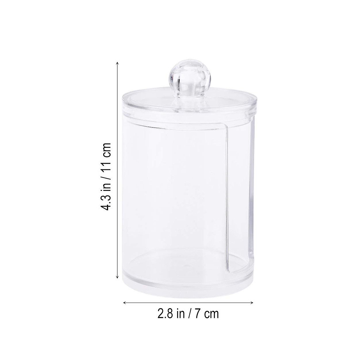 TOPBATHY Storage Containers Clear Canisters Round Canister Round Storage Container Cotton Pad Plastic Box