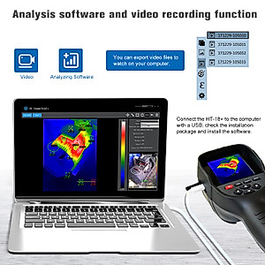256X192 Higher IR Resolution HT-18+ Handheld Thermal Camera from HTI - Newest Update, IR Resolution Improved to 256x192 with 25 HZ, 300,000 Pixels, Easy to Read 3.2" Color Display, Includes Battery