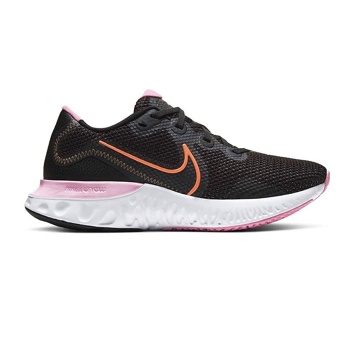 Nike Women's Race Running Shoe, Black Orange Pulse White Pink, 5.5