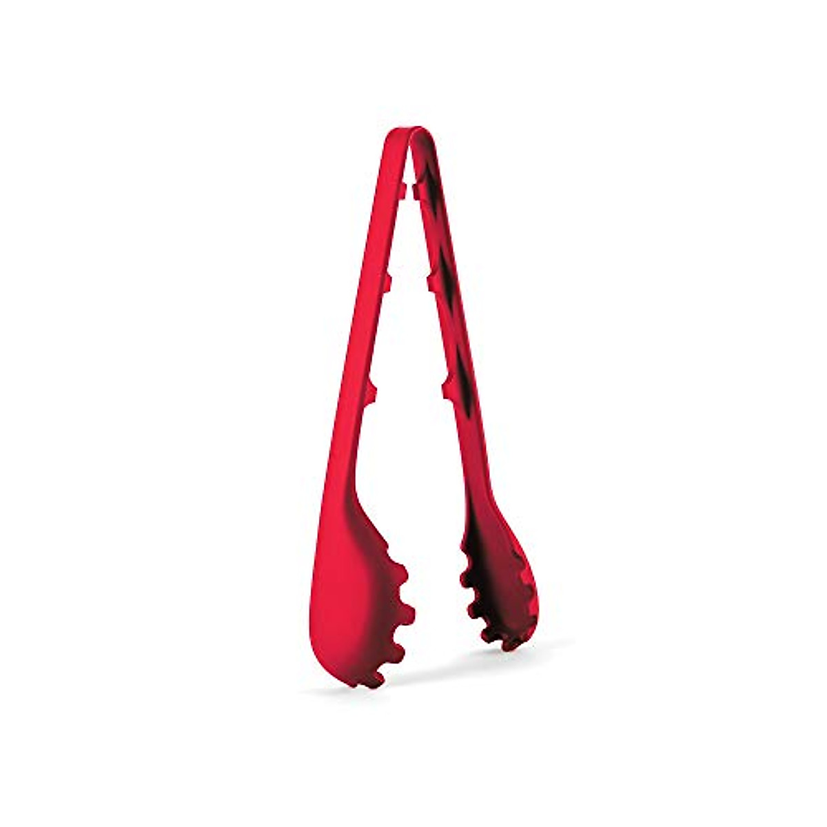Fox Run 2 in 1 Pasta Measuring Tongs, 12.5", Red