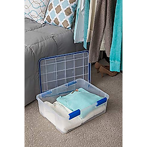 IRIS USA WSB-S/SD Combo WeatherShield 26.5 and 44 Quart Storage Box, Clear