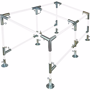 10' x 20' Slope, Lean-to Canopy Fittings Kits, DIY Metal Carport Frame Parts, 1" EMT
