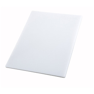 Winco CBWT-610, 6x10x0.5-Inch Rectangular White Plastic Garnish Cutting Board, Bar Chopping Board