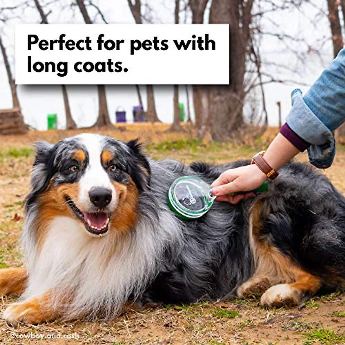 Cedarcide Flea + Tick Pet Brush (4 oz Pack) | Durable Grooming Brush Effectively Applies Cedarcide Original Biting Insect Spray to Kill + Repel Fleas Ticks & Mosquitoes |for Cats and Dogs