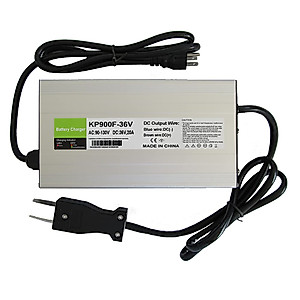 aunstarwei 36V 20A Golf Cart Battery Charger with Crowsfoot Style Connector Crowfoot Plug