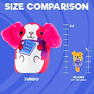 Dogs vs Squirls - Victoria - Jumbo - 8" Super-Soft & Bean-Filled Plushies! Collect These as Desk Pets, Fidget Toys, or Sensory Toys - Great for Kids, Boys, & Girls!