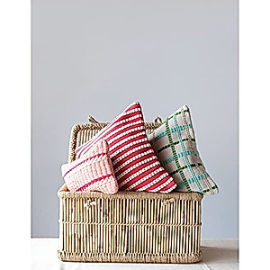 Creative Co-Op 18" Square Woven Cotton and Wool Pillow