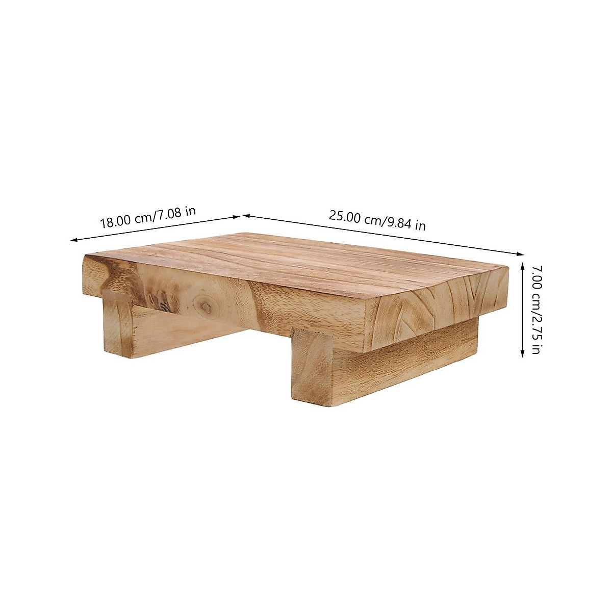 DOITOOL Table Stool Wood Stool for Bathroom Kitchen Step Stool High Bed Stool Small Stool Wood Risers Kids Step Stool Desk Stool Wood Riser for Kitchen Wooden Household The Bench