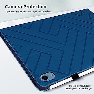 Varohix Case for iPad Air 5 2022 case/iPad Air 4 2020 case 10.9 inch Premium Leather Case Folio Magnetic Cover Card Holder with S Pen Holder and Auto Sleep/Wake for iPad Air 10.9,Navy Blue