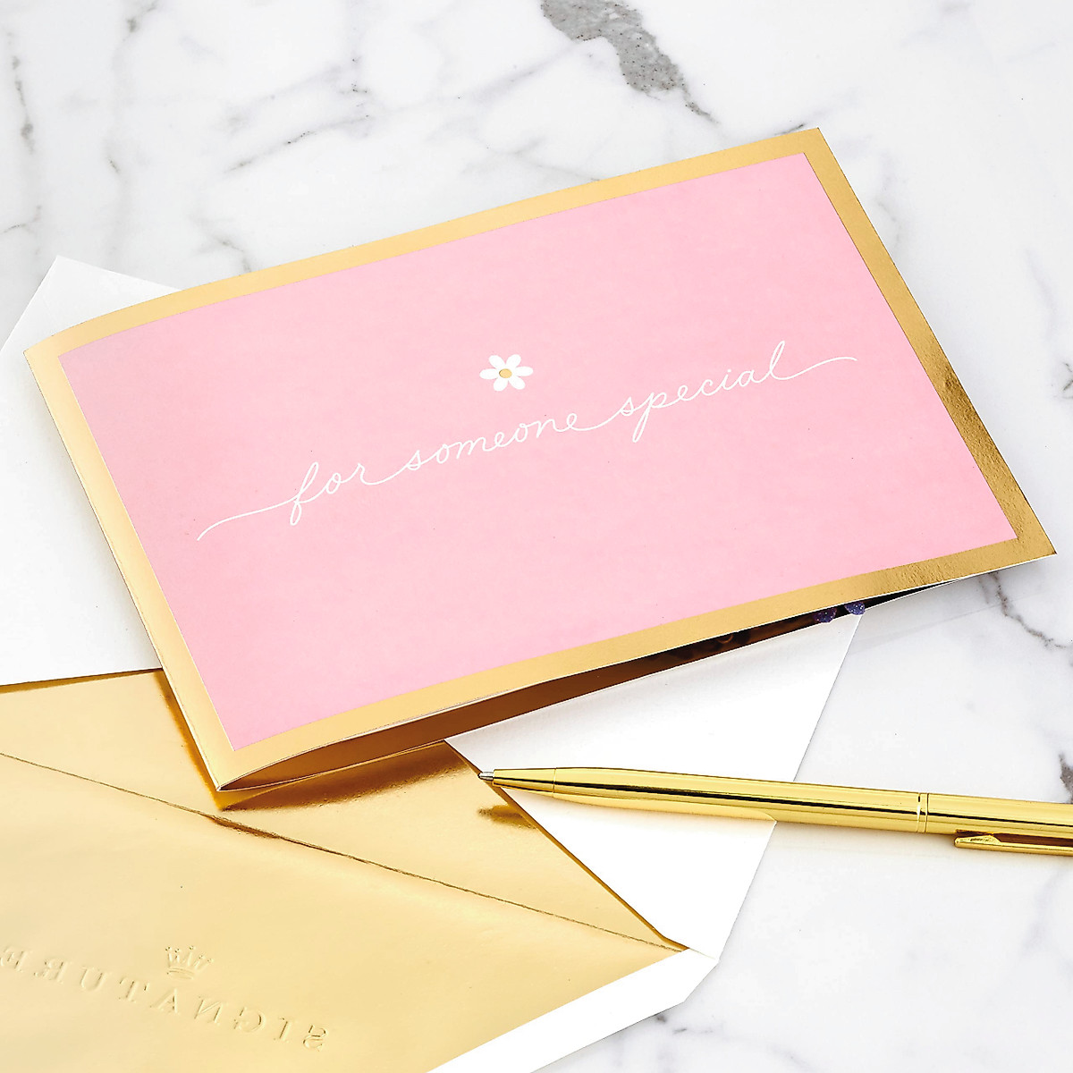 Hallmark Signature Paper Wonder Card (Flower Bouquet) for Mother's Day, Spring, Birthday, Thinking of You, Congrats, or Any Occasion