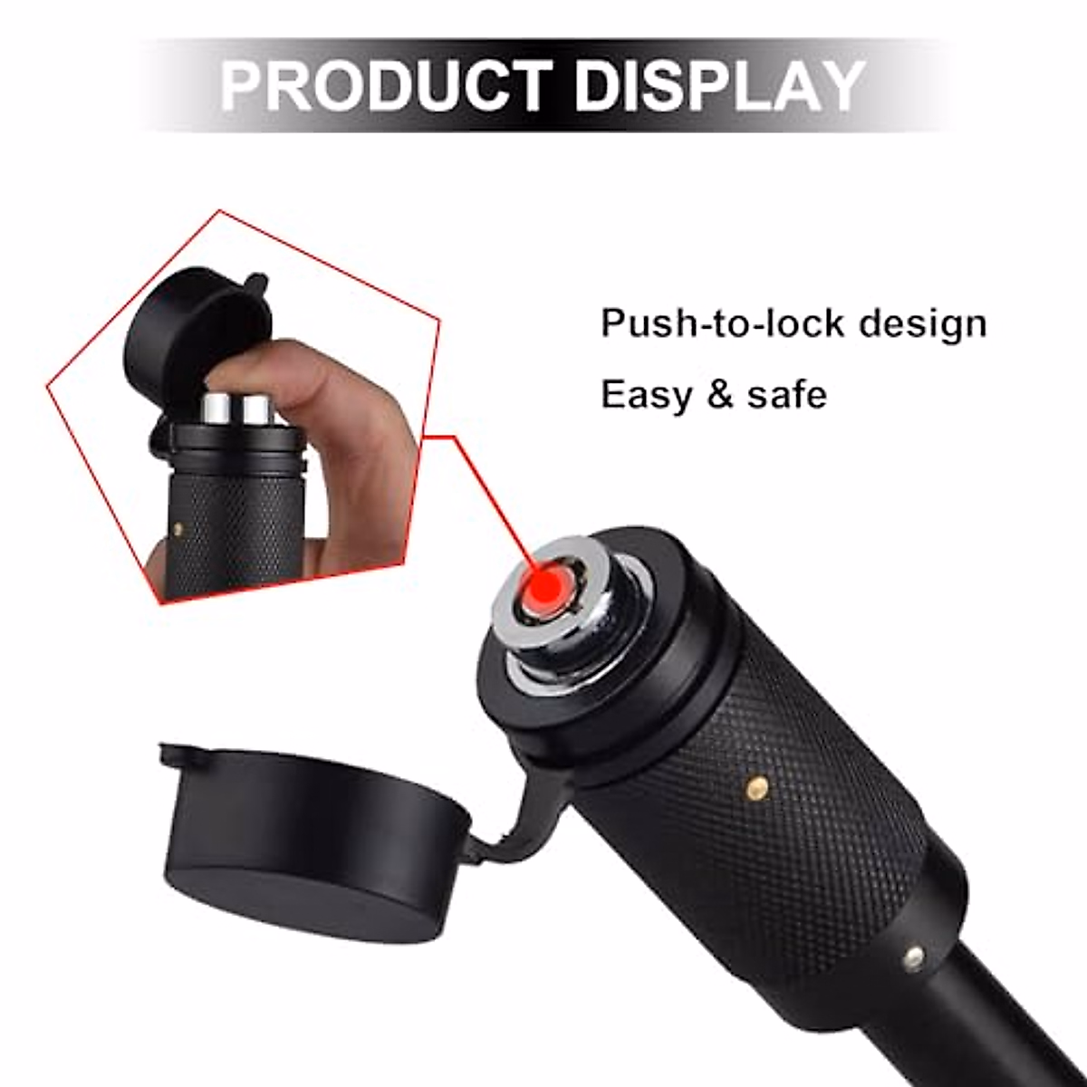 ZBGUN 2 PCS American Flag Car Tow Hook Dust Plug, 2In Heavy Metal Anti-Theft Trailer Hitch Lock with 2 Keys, Universal Durable Square Truck Trailer Receiver Protective Accessories for Car SUV (Black)