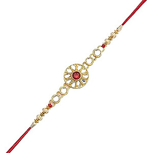 Kamla Sellers Raksha Bhandan Handmade Rakhi Bracelet With Stone Work Kundan Design Rakhi For Brother Bhaiya Celebration Hindu Festival of Rakshabandhan