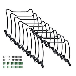 NATGAI Wall Mounted Wine Racks 10 Pack Iron Wine Bottle Display Holder Rack Hanging Wine Organizer Rack with Screws for Beverages/Liquor Bottles Storage