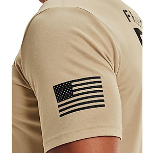 Under Armour Men's New Freedom Flag T-Shirt, Desert Sand (290)/Black, Medium