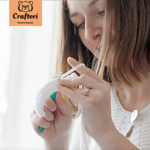 Abudada Craftori Crochet Kit for Beginners - Complete Starter Kit with Easy to Stitch Yarn, Step by Step Video Tutorials - Perfect DIY Gift - 2 Animals, Bird and Piggy