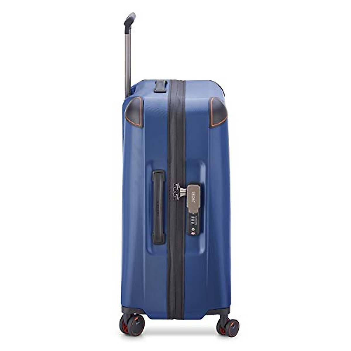 DELSEY Paris Cactus Hardside Luggage with Spinner Wheels, Navy, Checked-Medium 24 Inch
