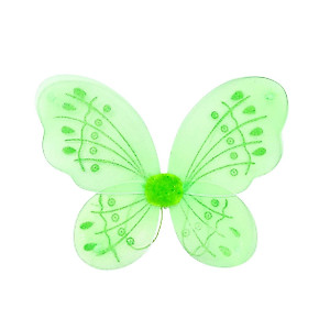 Dressy Daisy Green Fancy Fairy Costume with Butterfly Wings for Toddler Girls Halloween Birthday Party Dress Up Size 4T to 5T