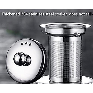 Glass Teapot (32oz/ 950ml) MJZQCD with Removable Stainless Steel Infuser,Glass Tea Pot transparent Stovetop tea Kettle,Blooming and Loose Leaf Tea Maker,Microwave & Dishwasher Safe