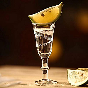 Cordial Glasses,1 OZ Lead-Free Limoncello Glasses, Clear Aperitif Glasses Set of 6