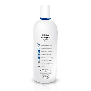 TRI Design Moisturizing Shampoo – Anti-Thinning, Growth & Thickening with Jojoba, Panthenol, Collagen, & Henna for Dry, Fine, Oily Hair – 32 oz