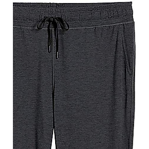 Amazon Essentials Women's Brushed Tech Stretch Crop Jogger Pant (Available in Plus Size), Black Space Dye, XX-Large
