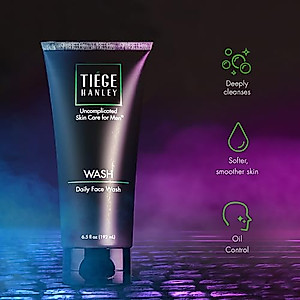 Tiege Hanley Daily Men's Face Wash - Gentle Fragrance-Free Cleansing Agent for Men - 6.5 Ounces