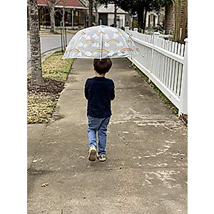 Rainbrella Kids Sky Collection Rainbows Umbrella, Clear
