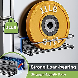 Bunoxea Magnetic Spice Rack for Refrigerator,Strong Magnetic Shelf with 2 Removable Hooks,Magnetic Refrigerator Organizer, Spice and Seasoning Organizer Gadgets,2 Pack